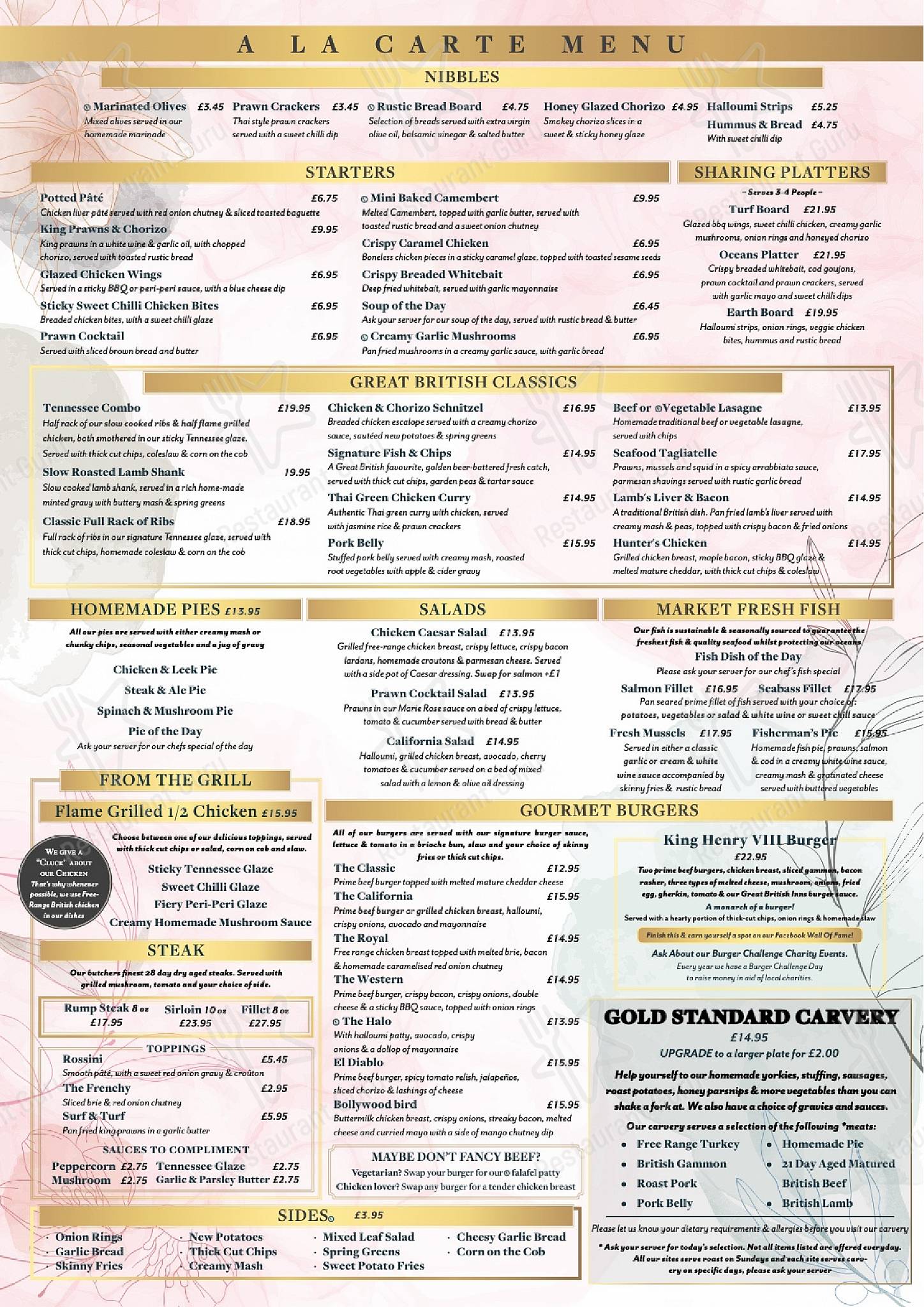 Menu at High Flyer pub & bar, Ely