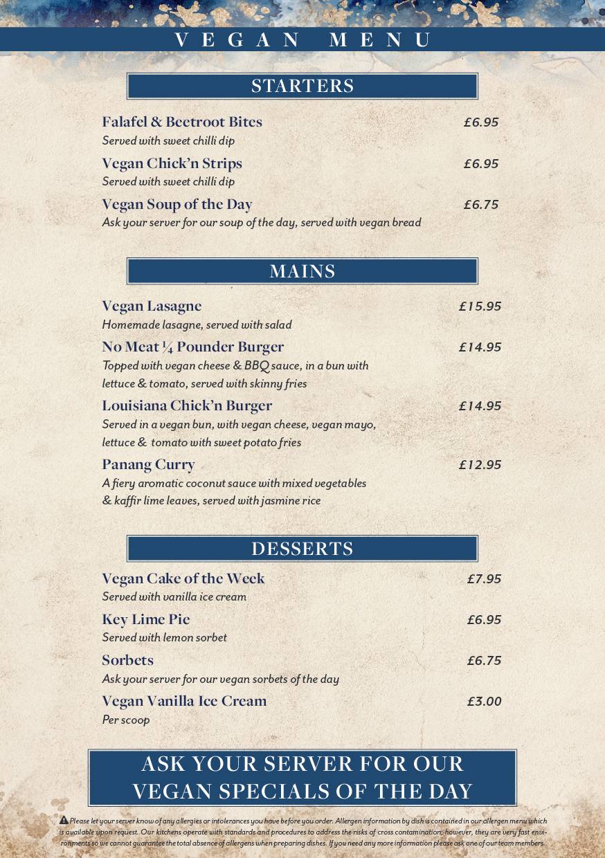 Menu at High Flyer pub & bar, Ely