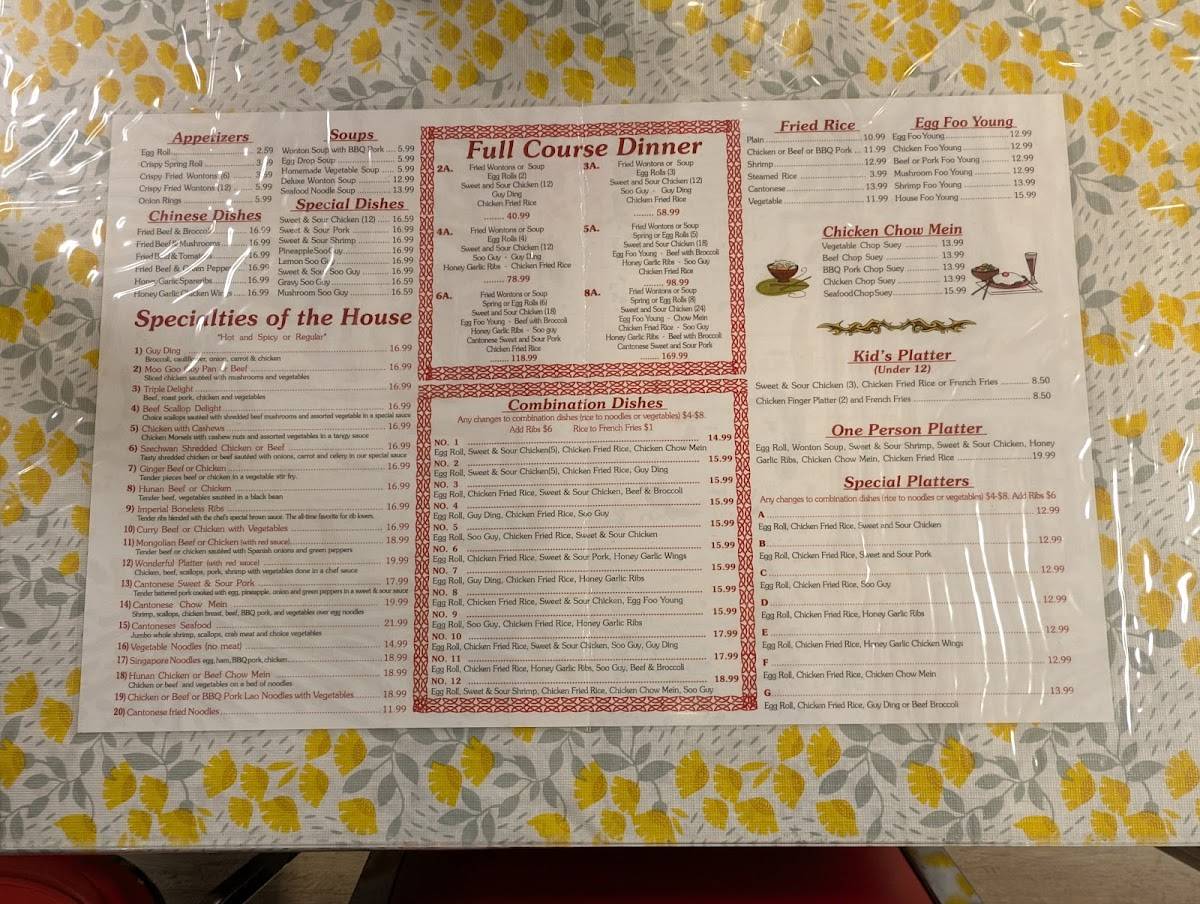 Menu at Highlight Restaurant, Gander