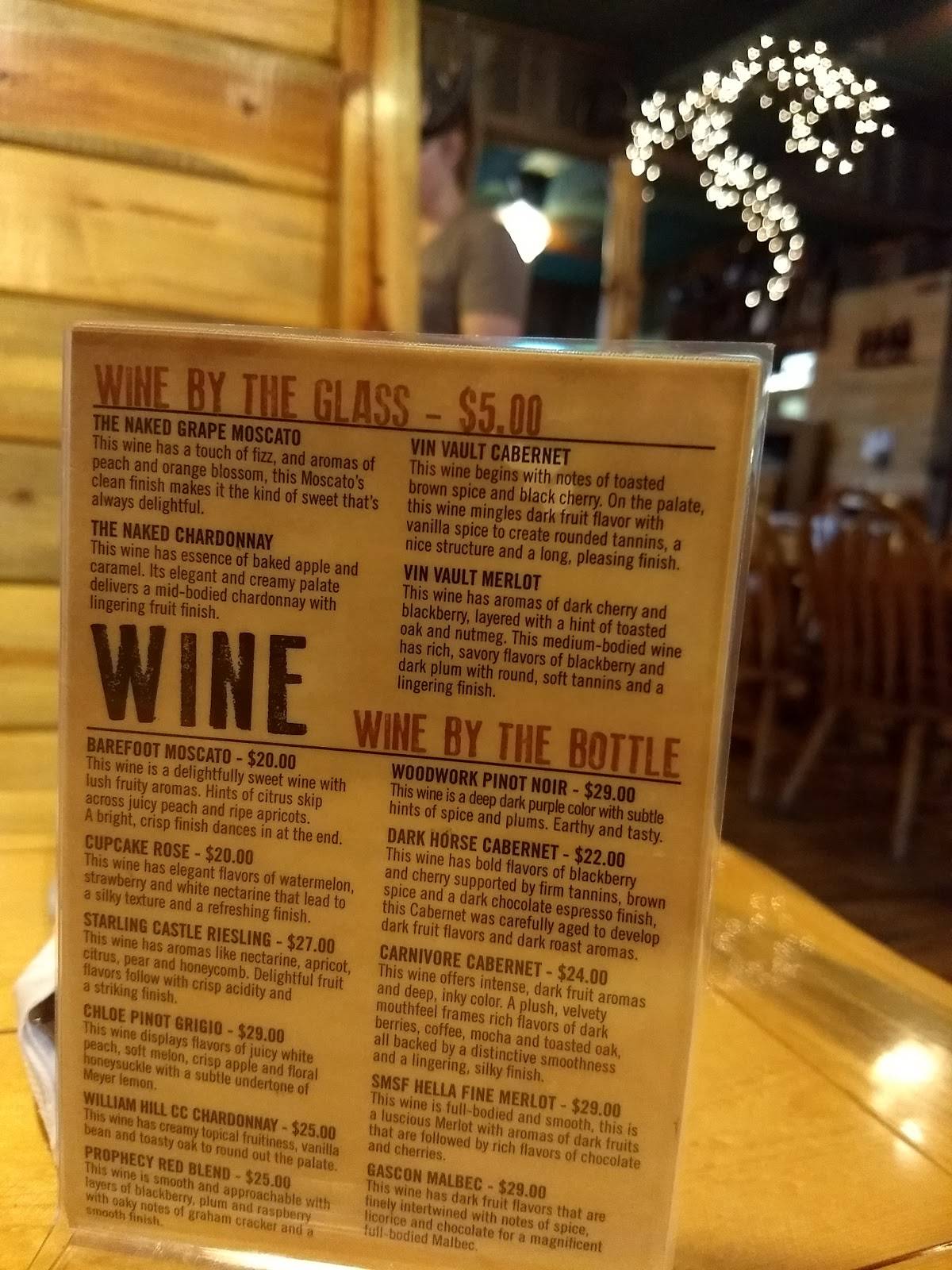 Menu at Desperados steakhouse, Hill City
