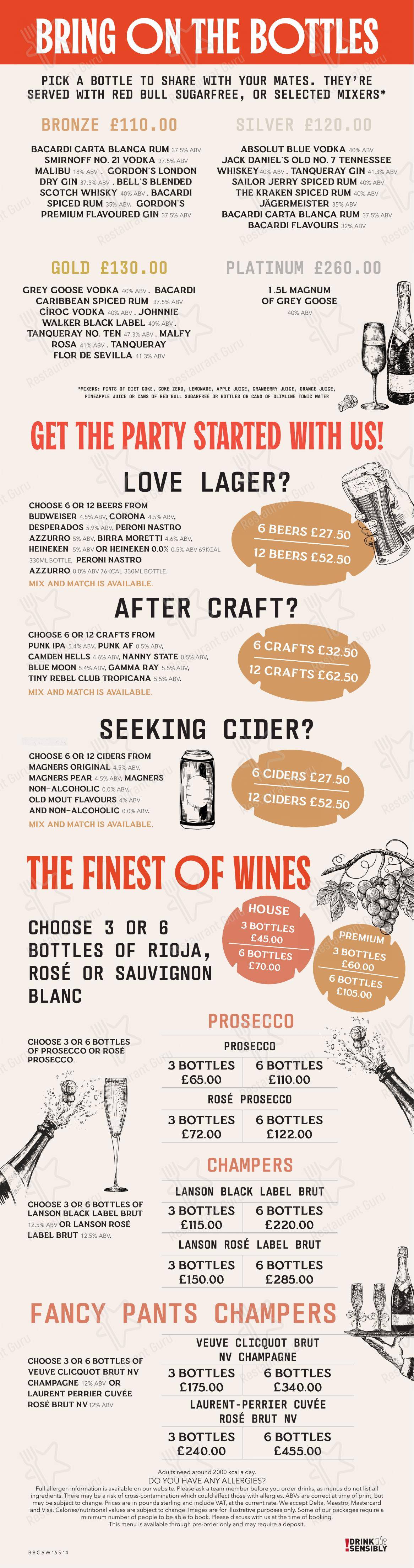 Menu at Hill Top Tap pub & bar, Sidcup