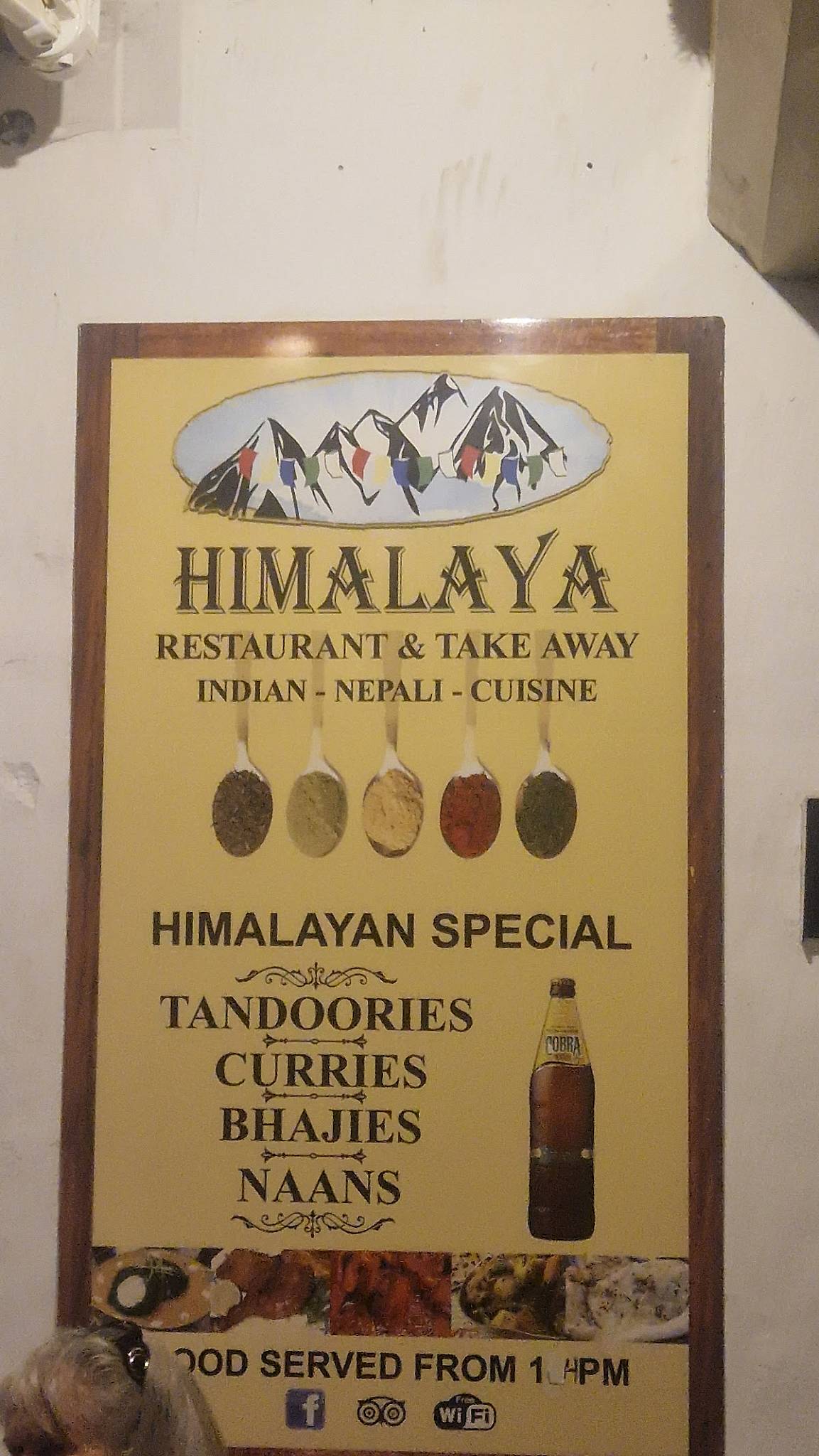 Menu at Himalaya Restaurant, Puerto del Carmen