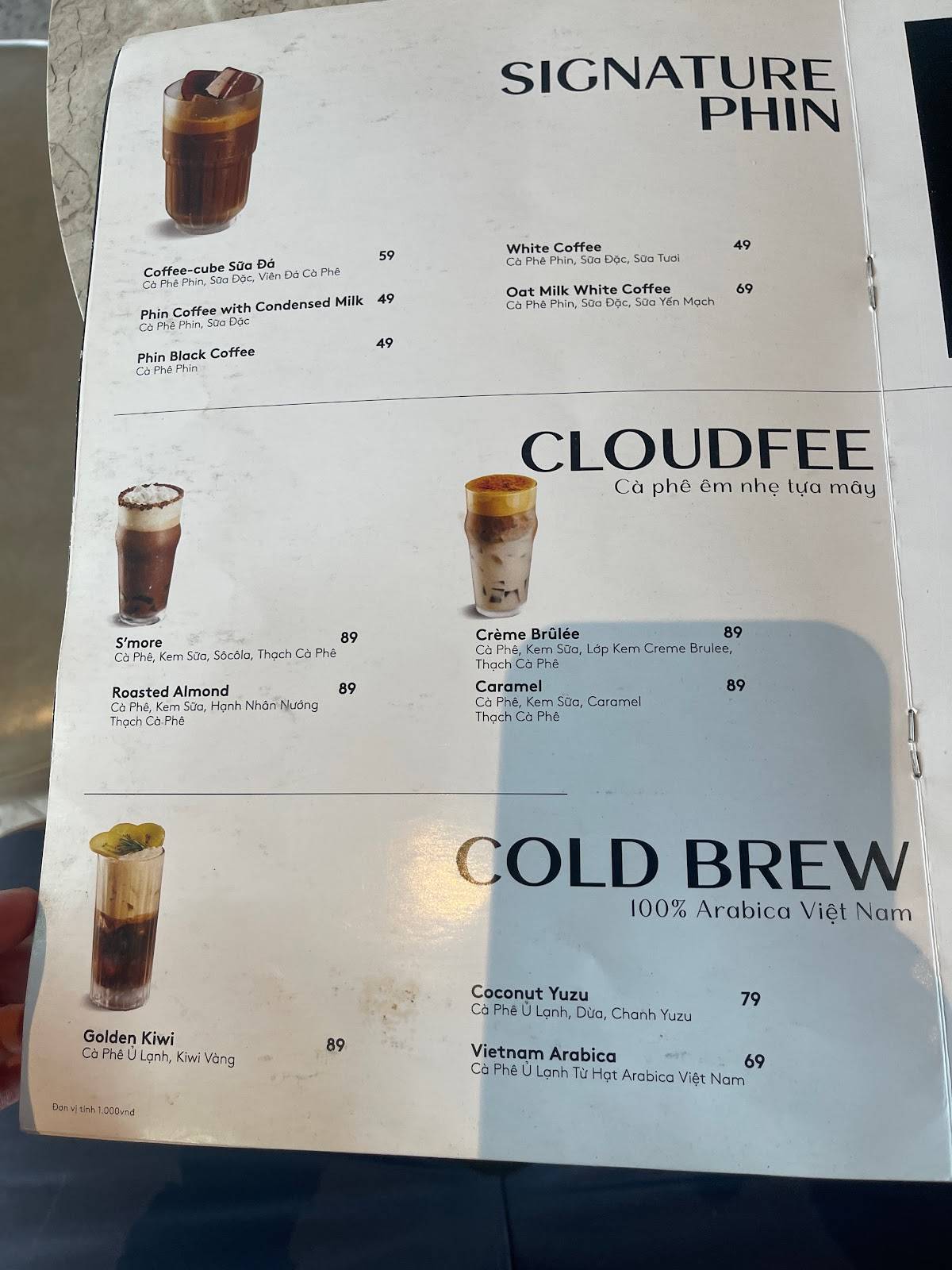 Menu at SIGNATURE By The Coffee House, Ho Chi Minh City