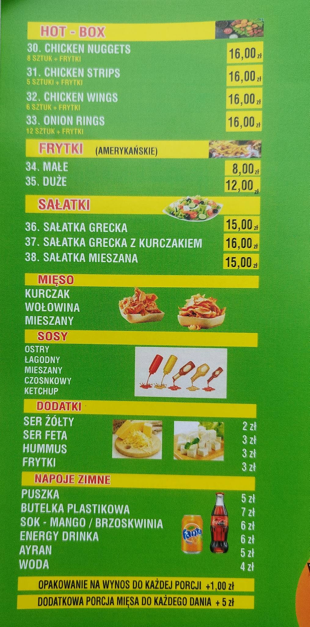 Menu at Holy Kebab & Grill Słubice restaurant, Slubice