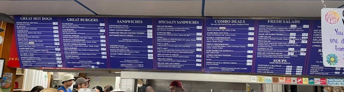 Menu at Hot Dog World fast food, Hendersonville