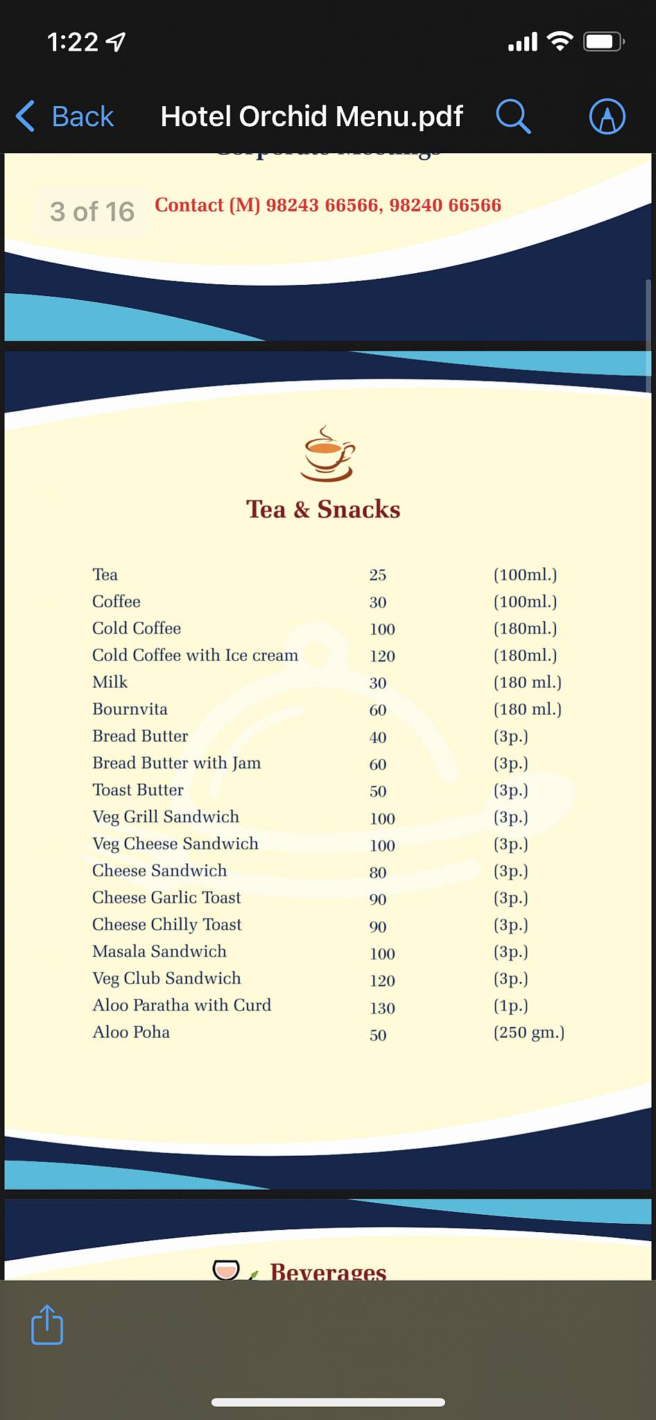 Menu at Hotel Orchid Garden Restaurant & Banquet, Godhra