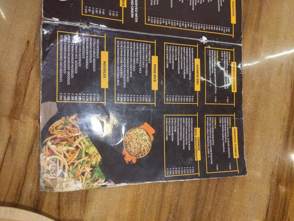 Menu at House of Paratha, Chennai, V5JX+344
