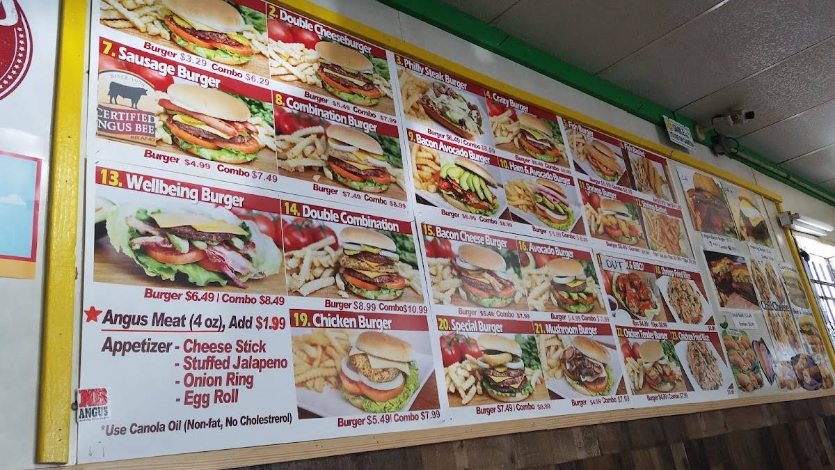 Menu at M n M Burger restaurant, Houston