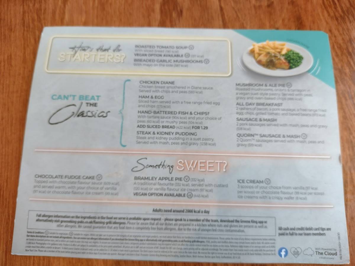 Menu at Bowman pub & bar, Nottingham
