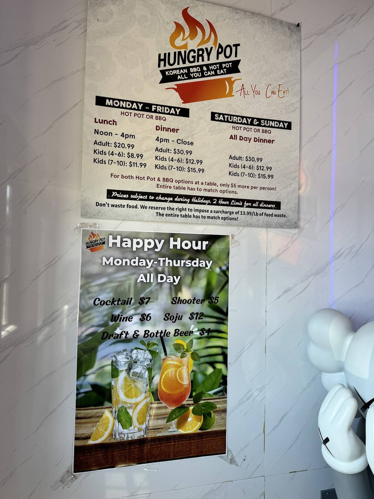 Menu at Hungry Pot Korean BBQ & Hot Pot, Dartmouth