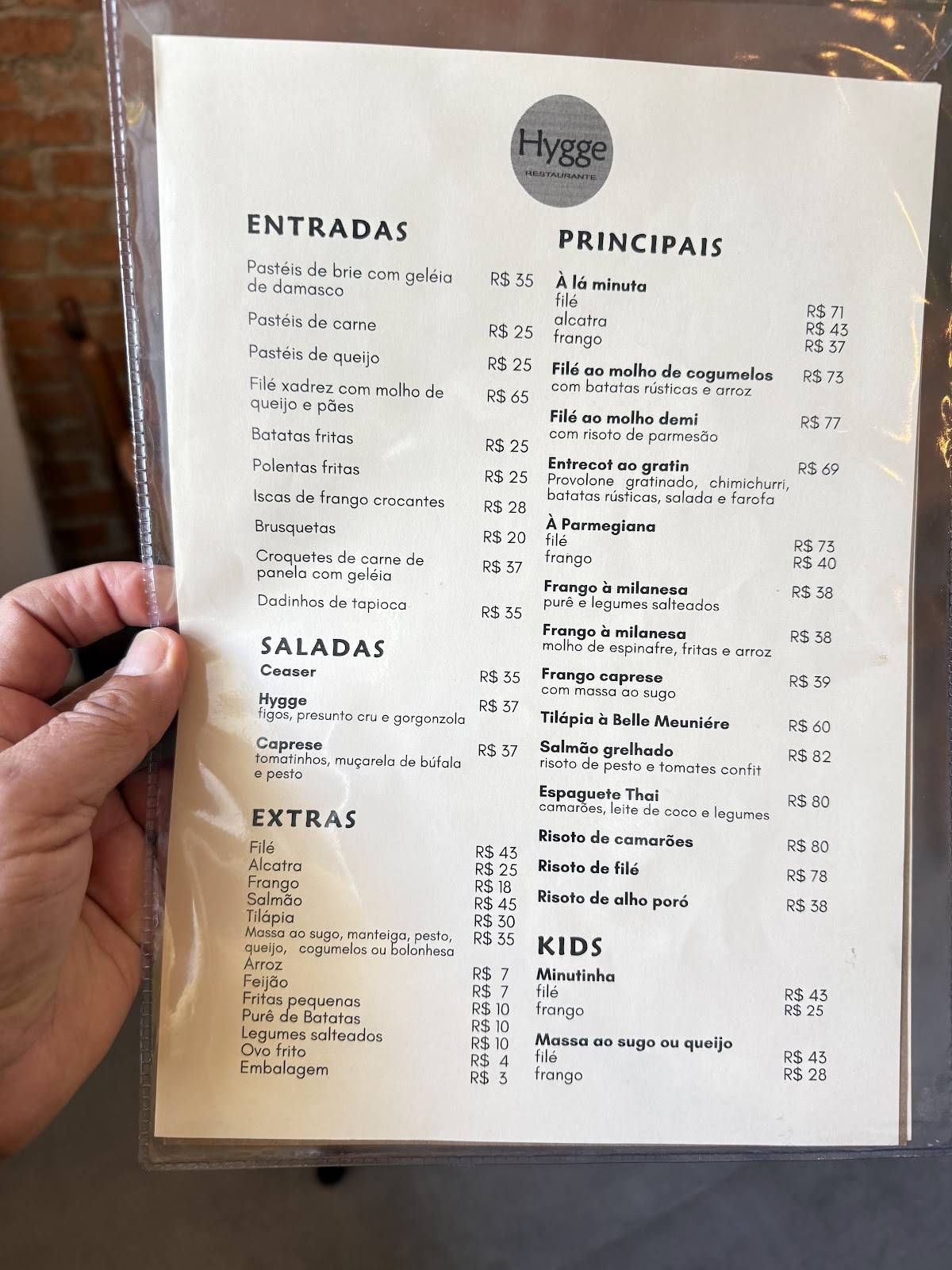 Menu em Hygge Restaurante, Porto Alegre