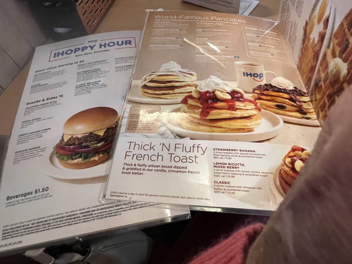 Menu at IHOP restaurant, Kingsport
