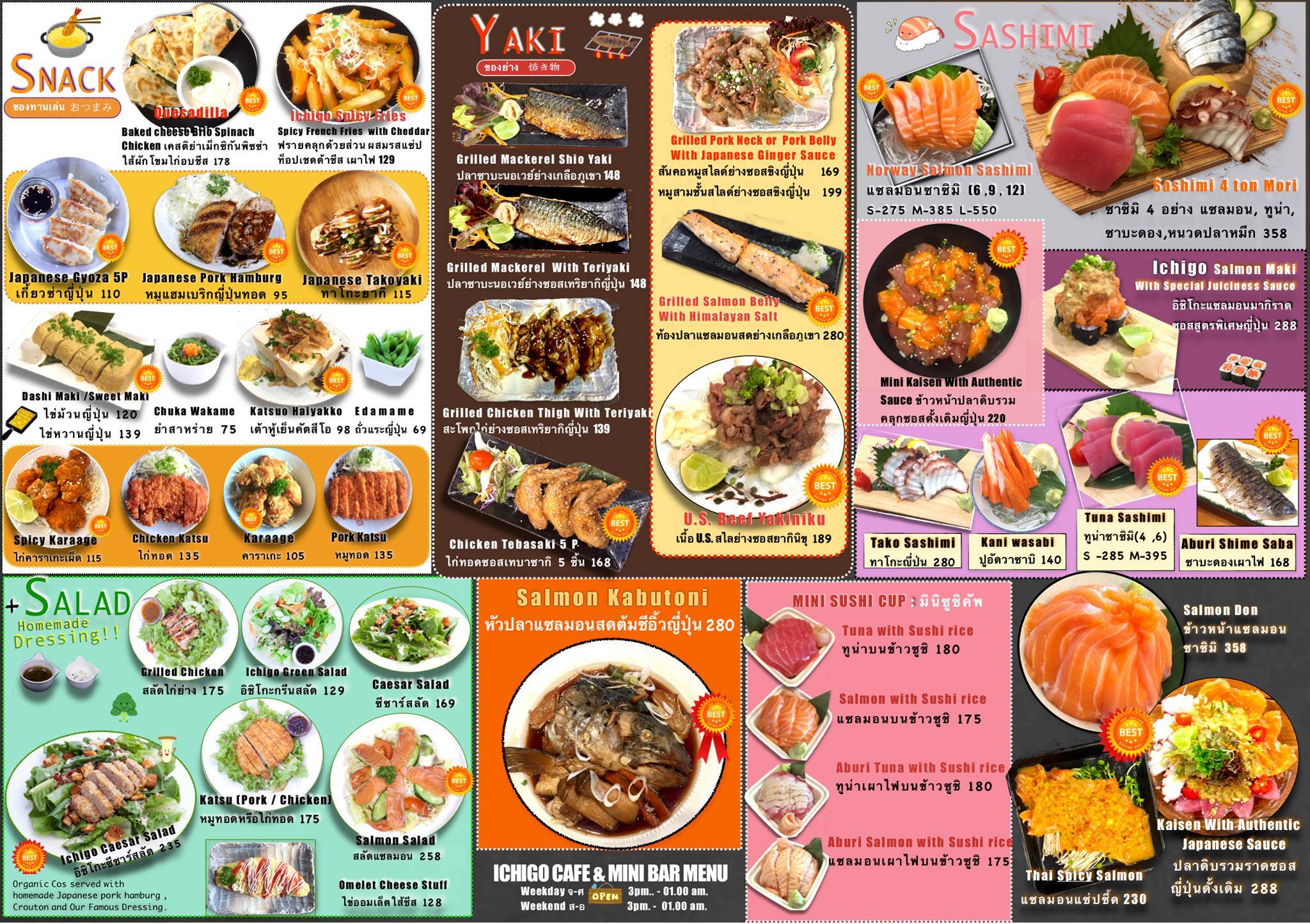 Menu at Ichigo Japanese Cafe 苺のお庭カフェ, Bangkok