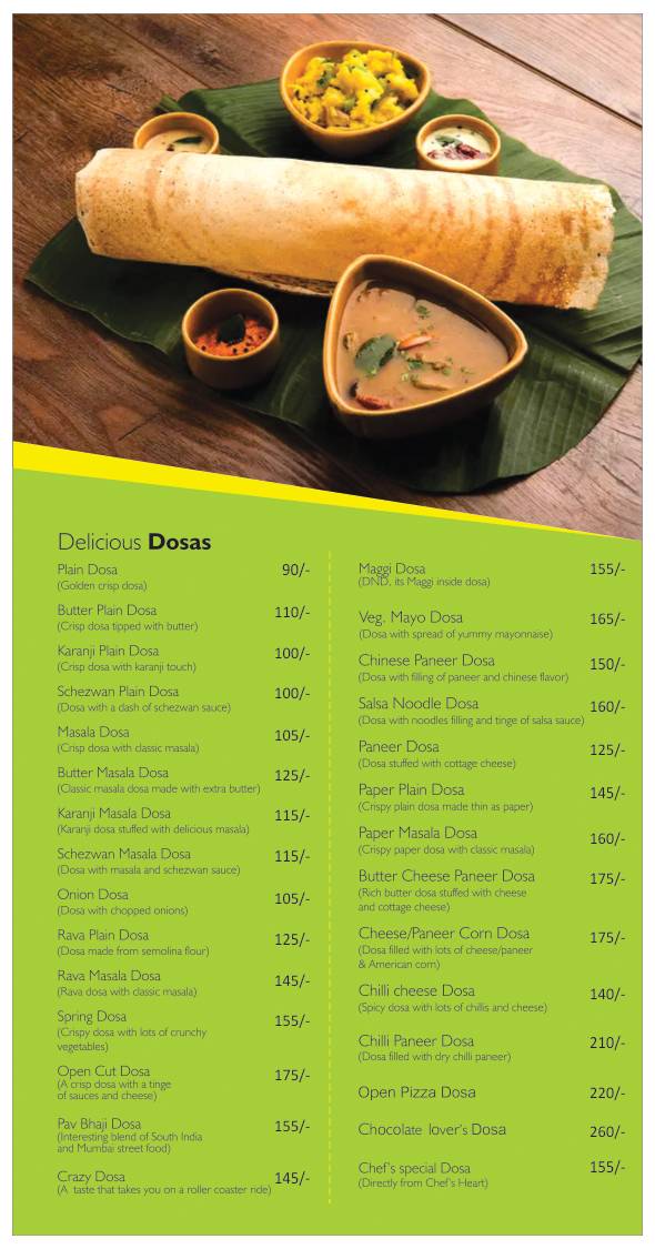 Menu at Idli Hut, Indore, Ground Floor