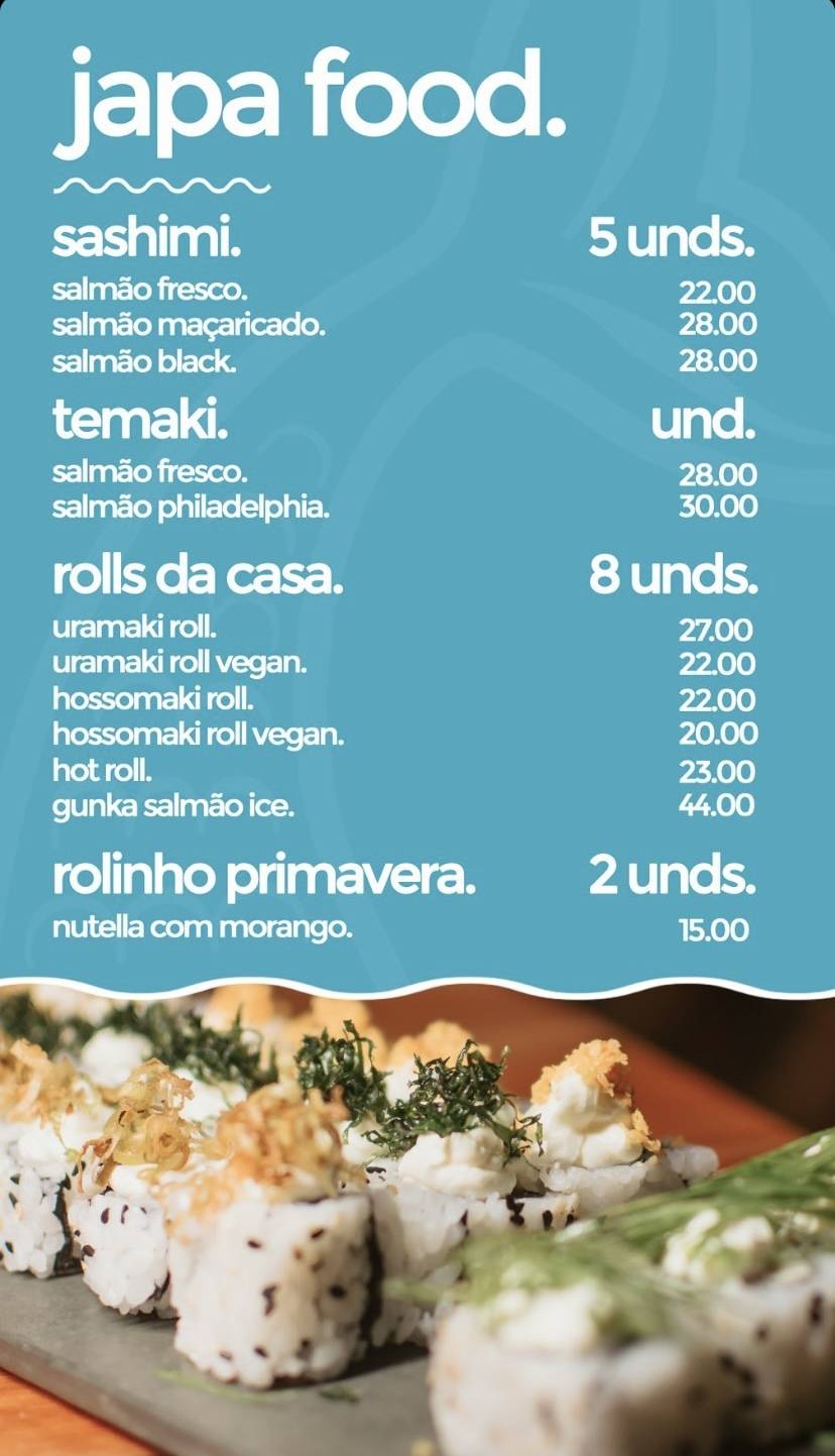 Menu em Ika Poke restaurante, Guarapari