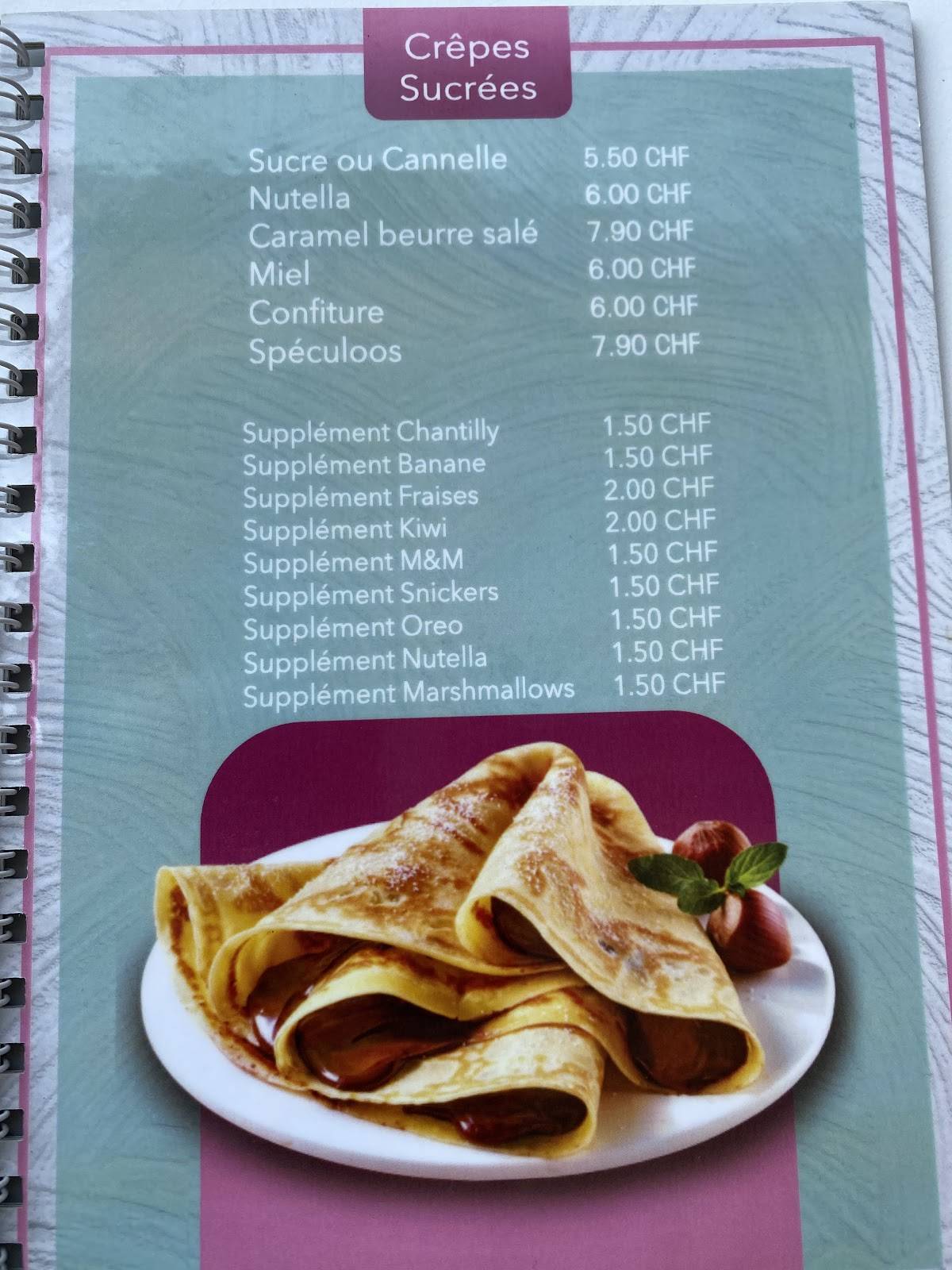Menu da Il Dolce Gusto, Ginevra