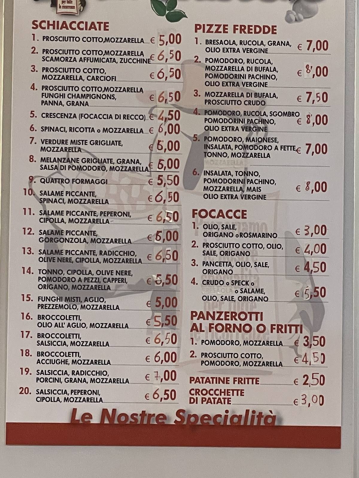 Menu da Il Golosone Di Sternativo Grazia pizzeria, Meda