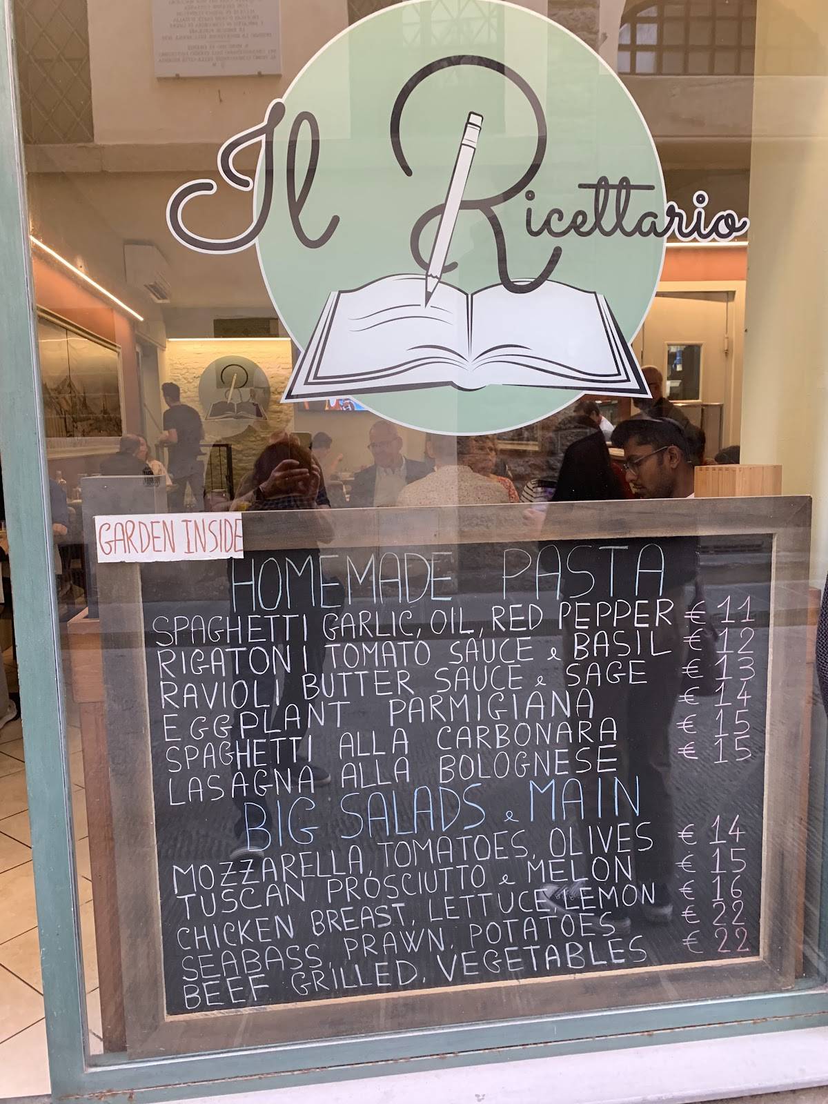 Menu da Il Ricettario ristorante, Firenze
