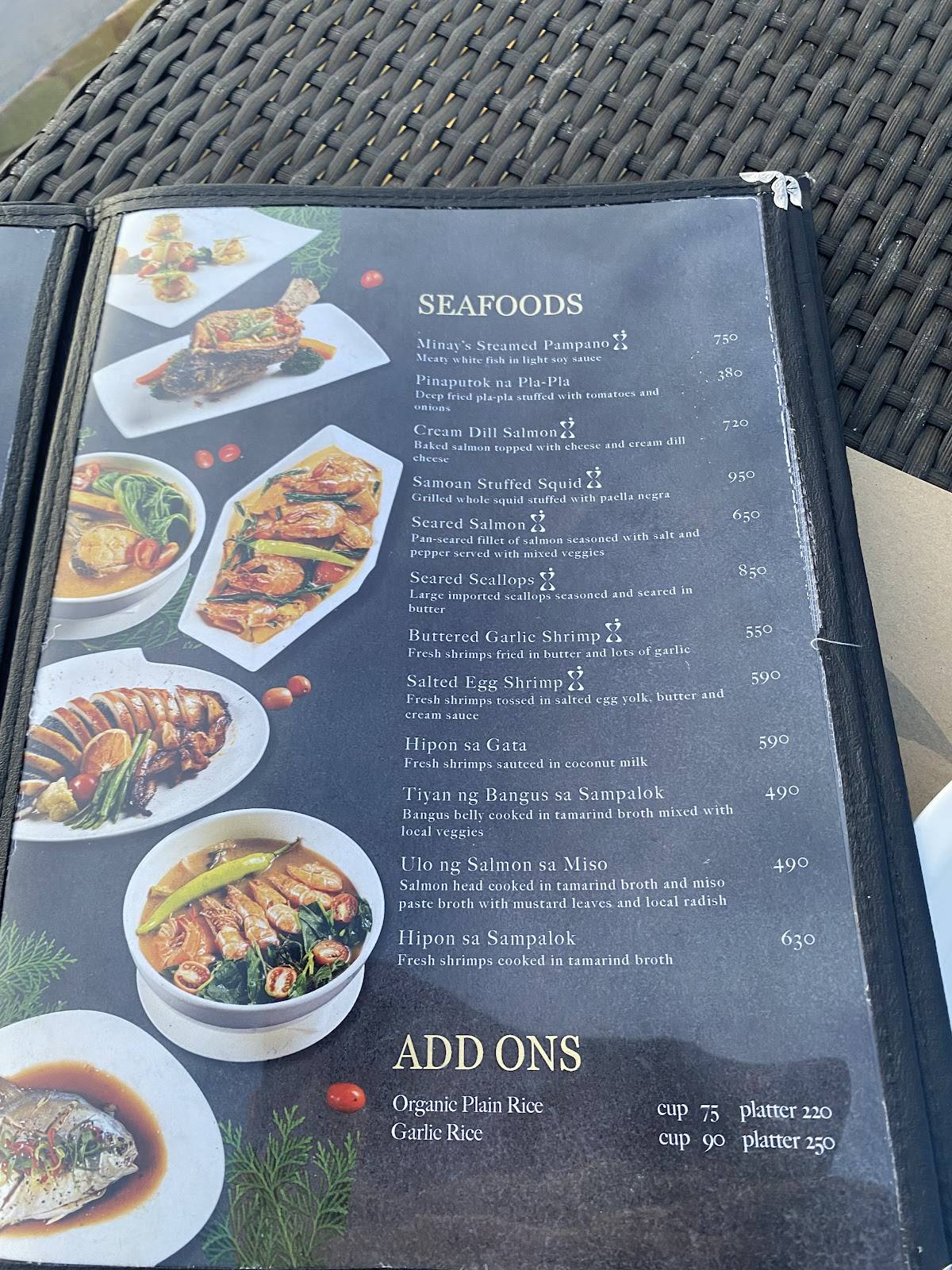 Menu at Ilona's Place restaurant, Antipolo