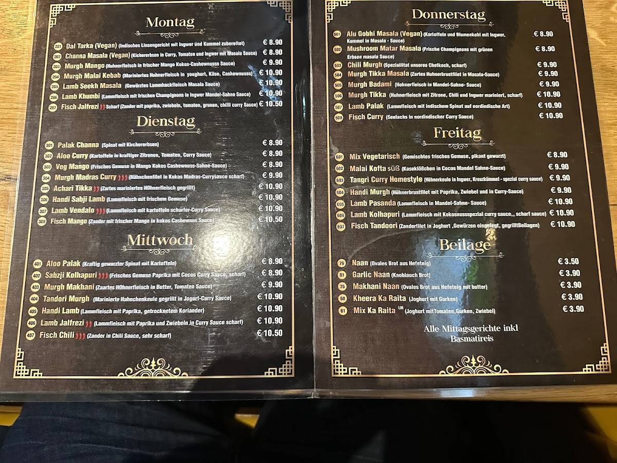 Speisekarte von Indian Bites restaurant, München