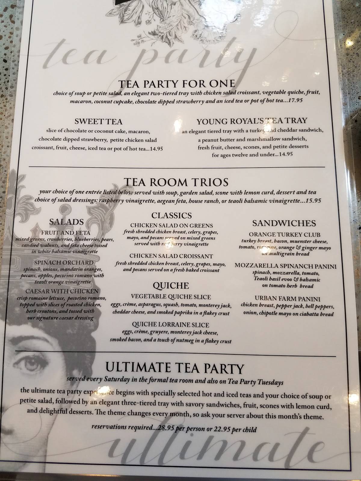 Menu at Inspirations Tea Room, Eatery, & Events restaurant, Edmond