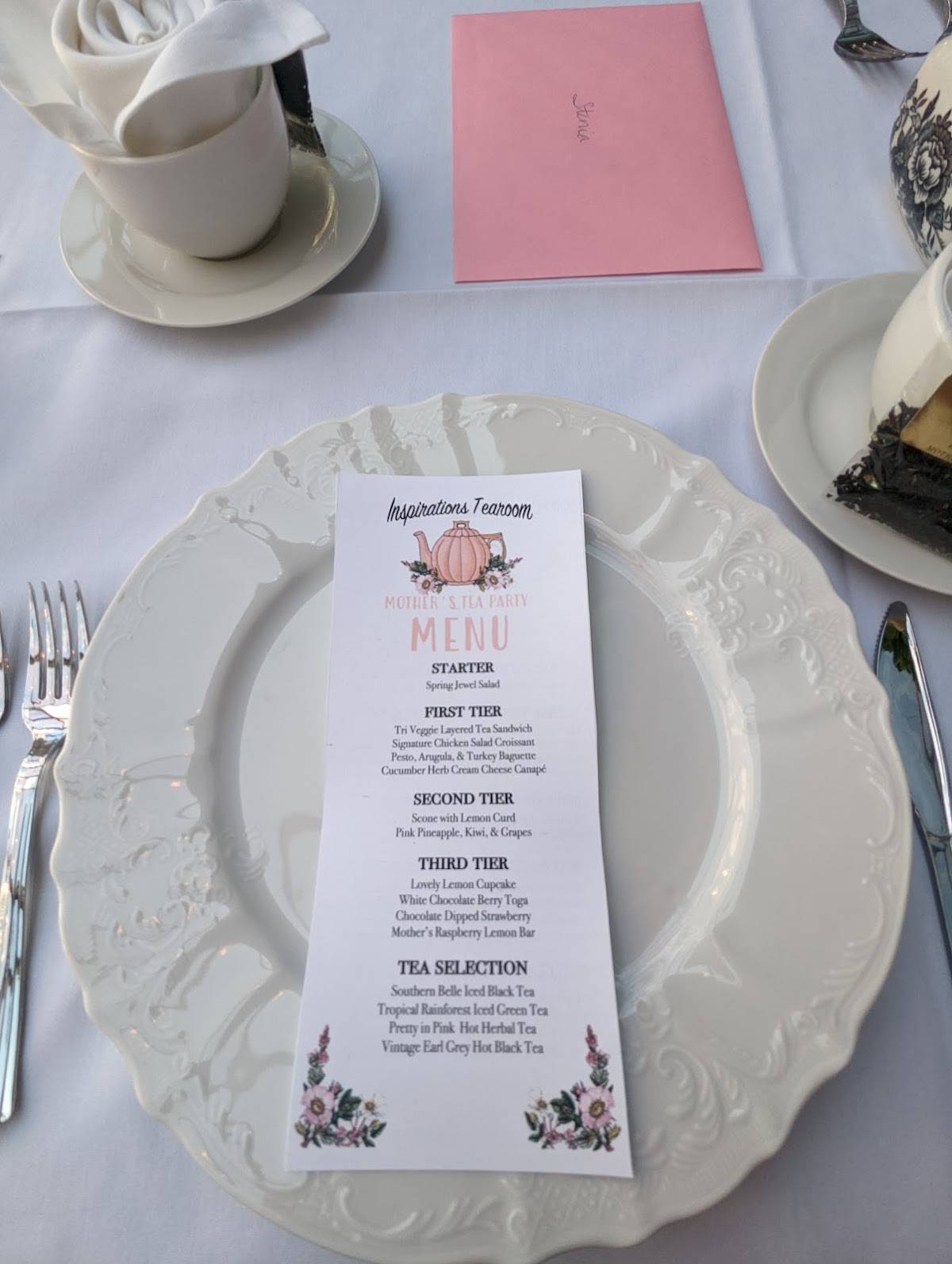 Menu at Inspirations Tea Room, Eatery, & Events restaurant, Edmond