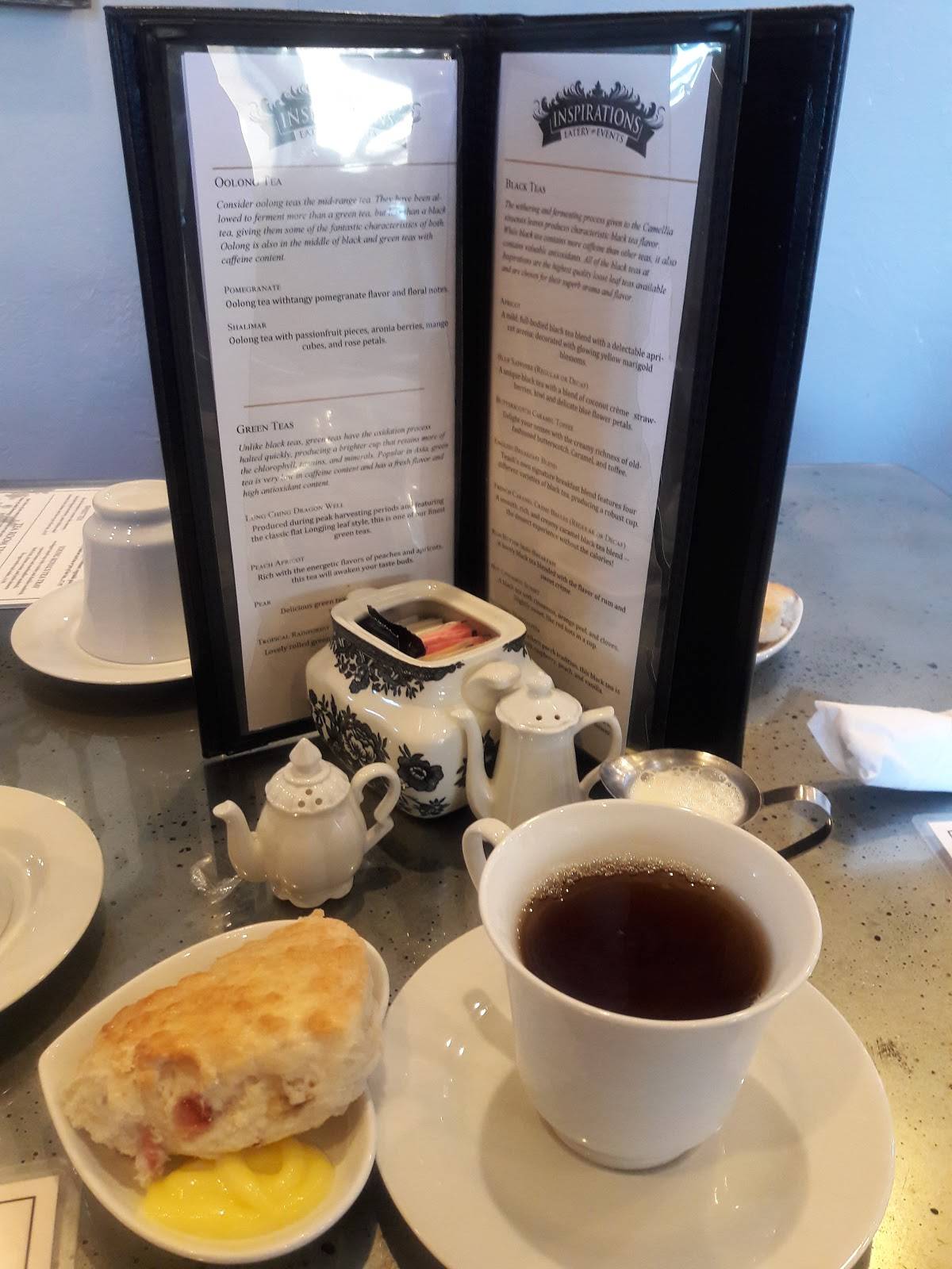 Menu at Inspirations Tea Room, Eatery, & Events restaurant, Edmond