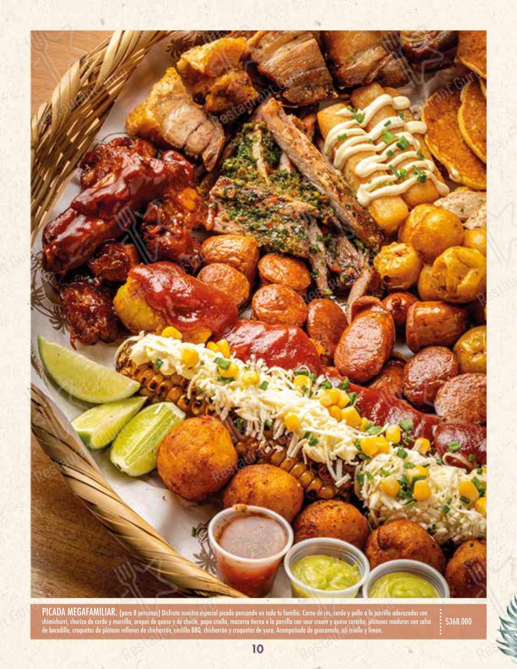 Carta de Islamorada Restaurante, Sopó