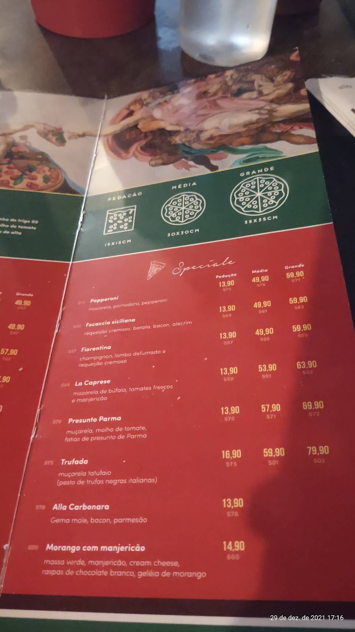 Menu em Italy Caffé Juvevê restaurante, Curitiba, R. Rocha Pombo