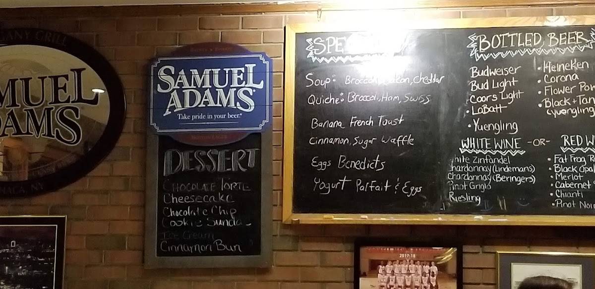 Menu at Sunset Grill restaurant, Ithaca