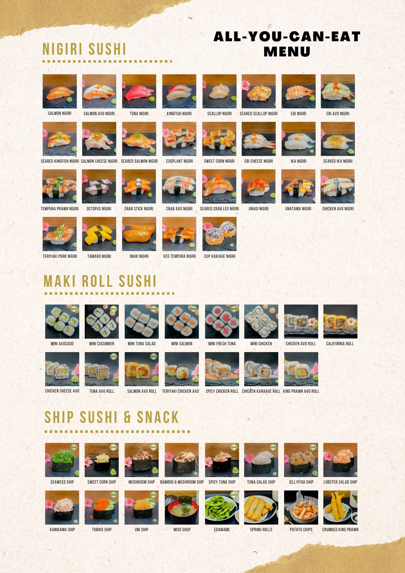 Menu at J-Shinsen Express restaurant, Indooroopilly
