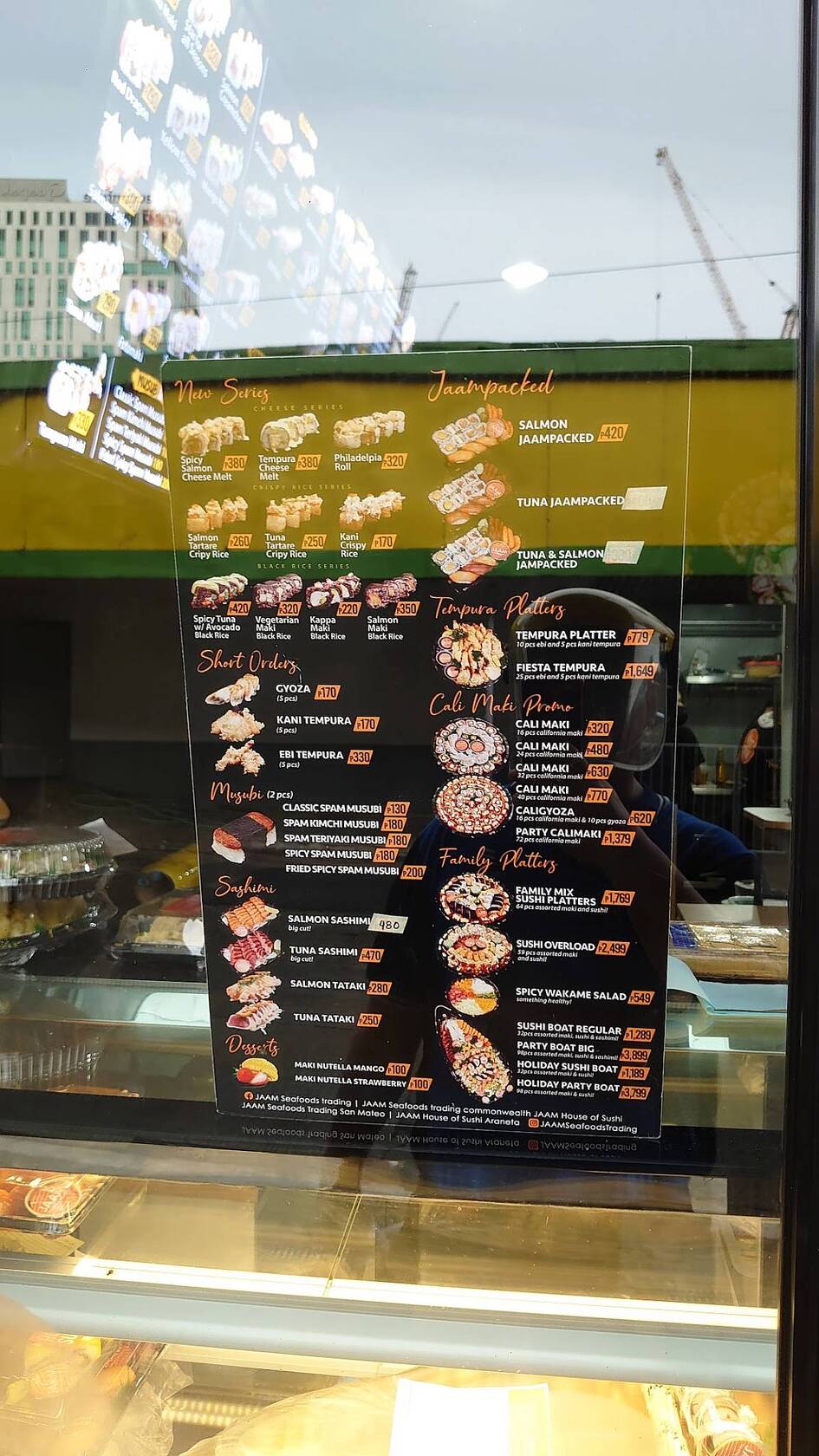 Menu at JAAM House of Sushi Araneta restaurant, Quezon City