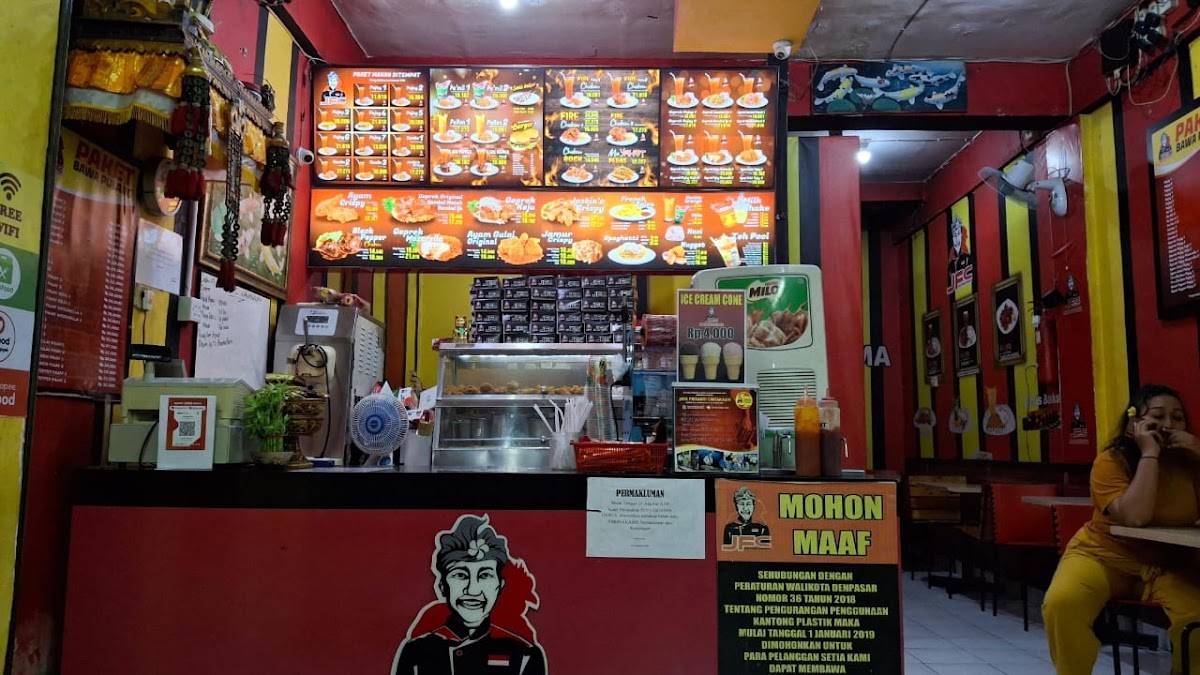 Carta del restaurante JFC Narakusuma, Denpasar