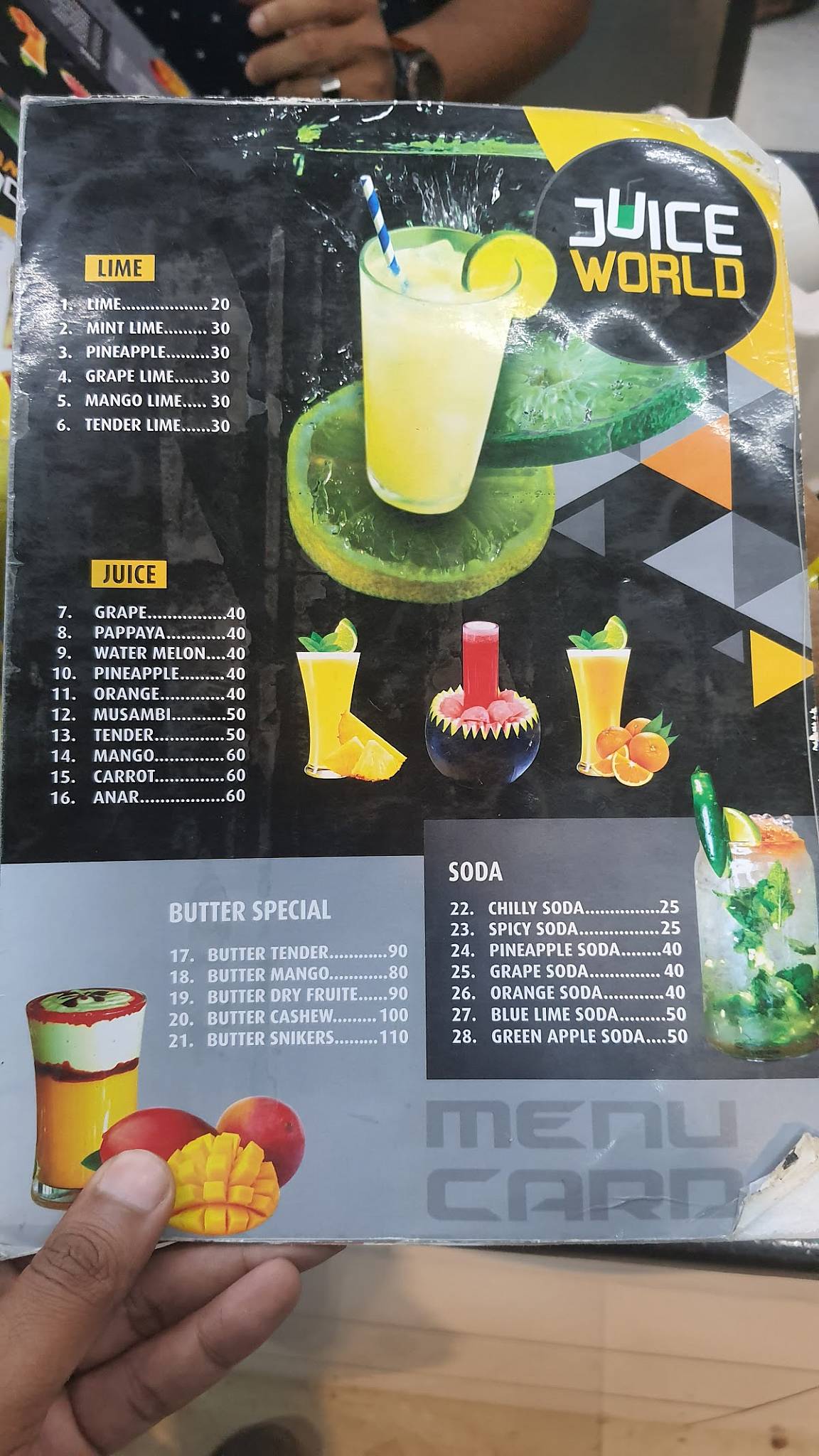 Menu at JUICE WORLD, Edappal