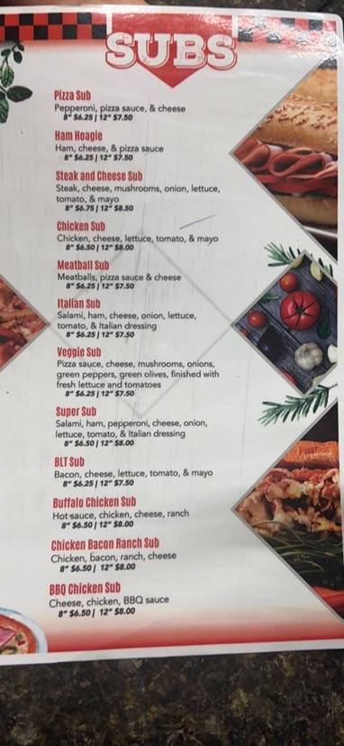 Menu at Jac & Do's Pizza of Indian Lake pizzeria, Russells Point