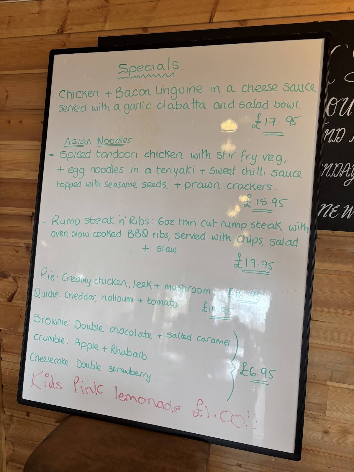 Menu at Jacks at Woodlakes restaurant, Stow Bardolph