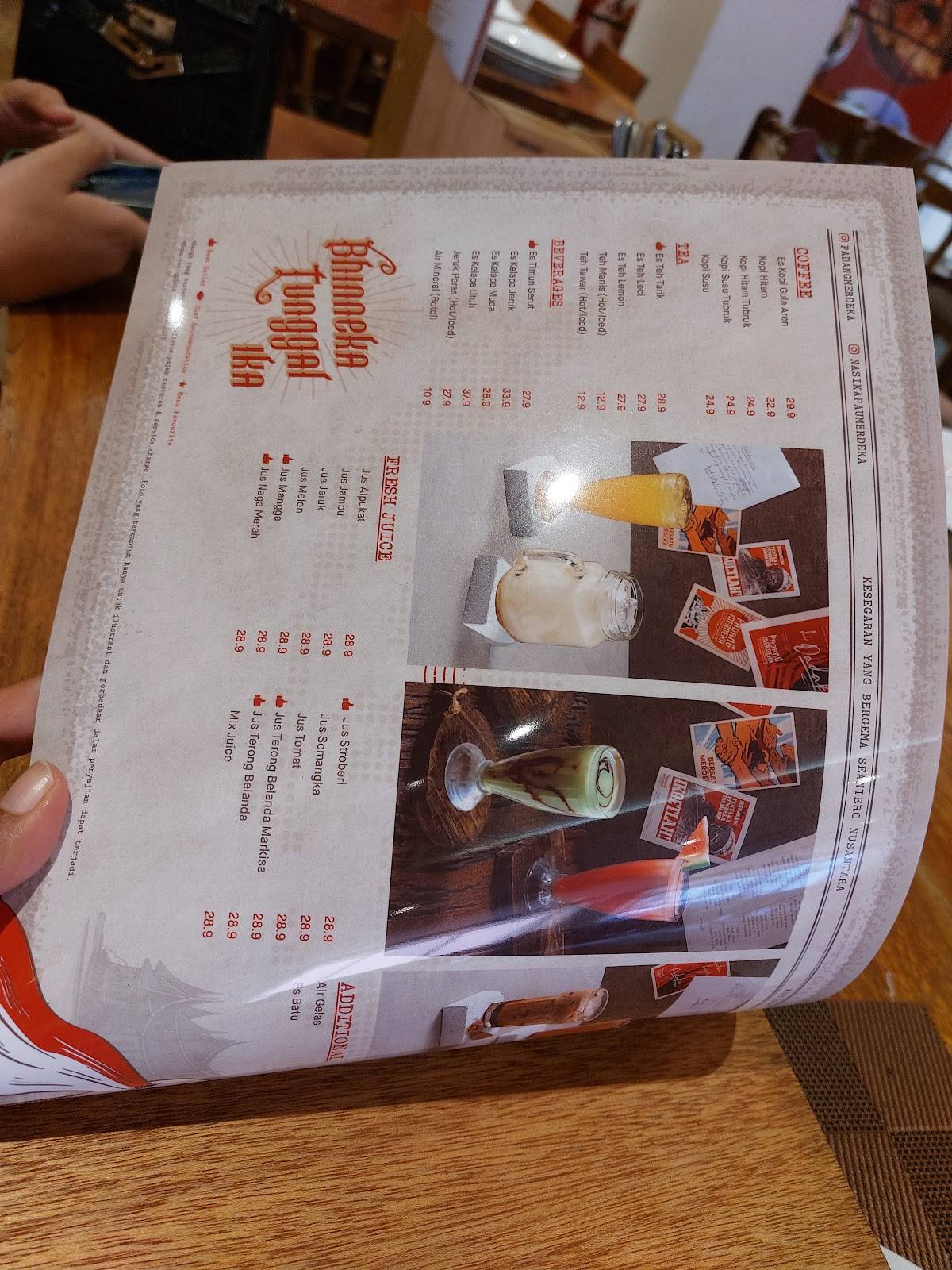 Carta del restaurante Padang Merdeka, West Jakarta, Jl. Lada No.1