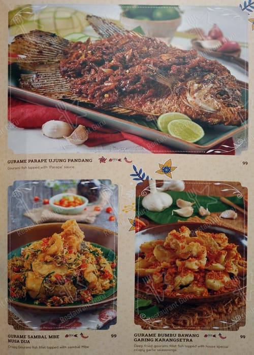 Menu at REMBOELAN restaurant, West Jakarta, Unit L1 - 118 & L1 - 119