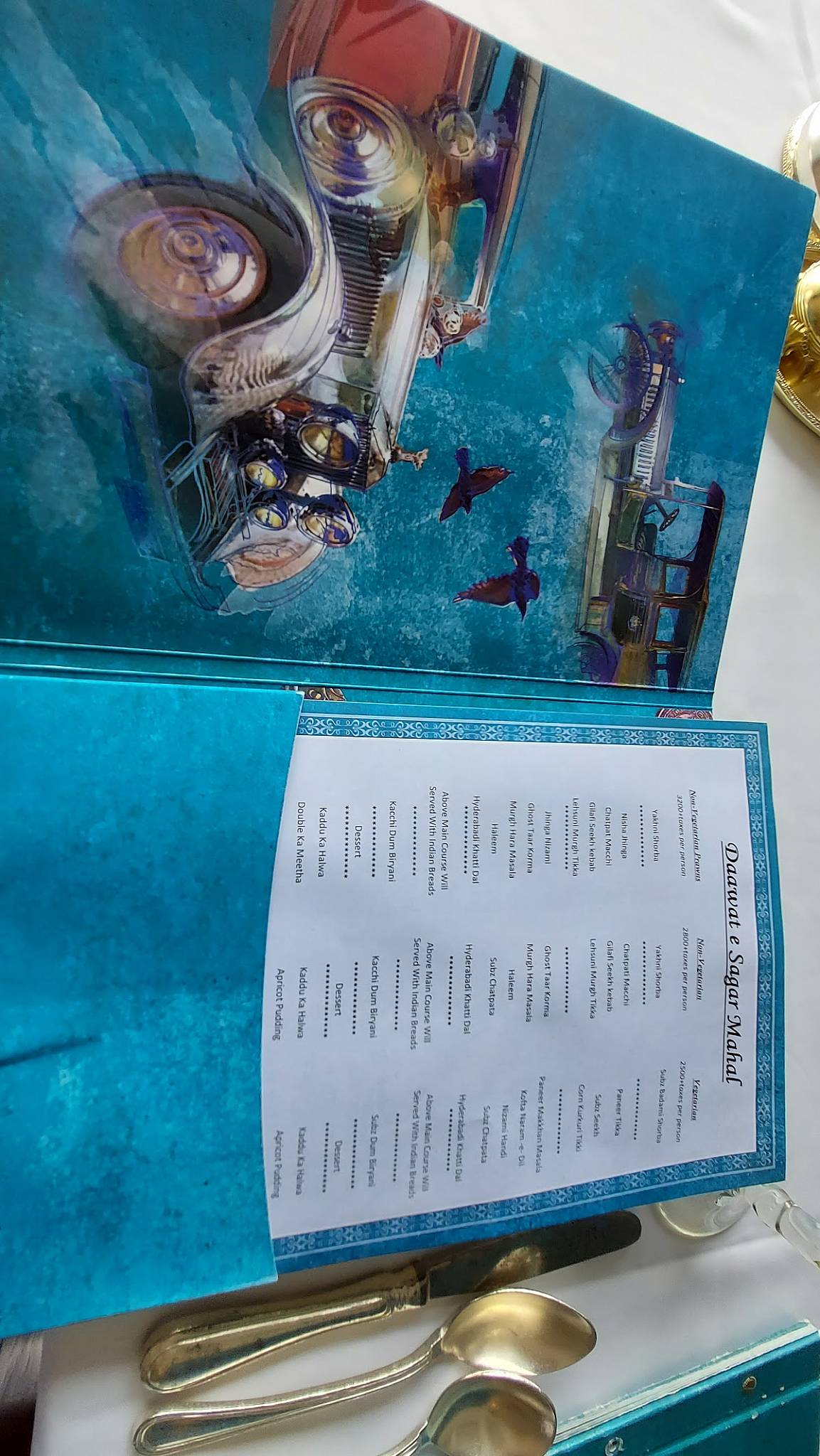 Menu at Jewel of Nizam - The Minar, Hyderabad, The Golkonda Resort