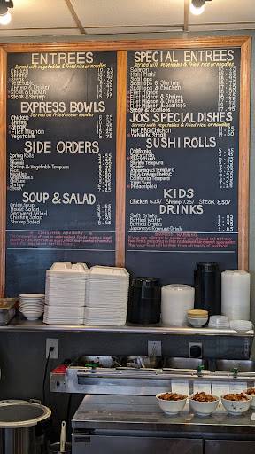 Menu at Jo Hibachi restaurant, Conway