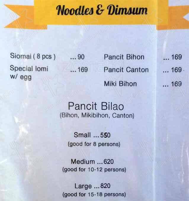 Menu at Joliant Restaurant Betterliving, Parañaque, 155 Doña Soledad Ave