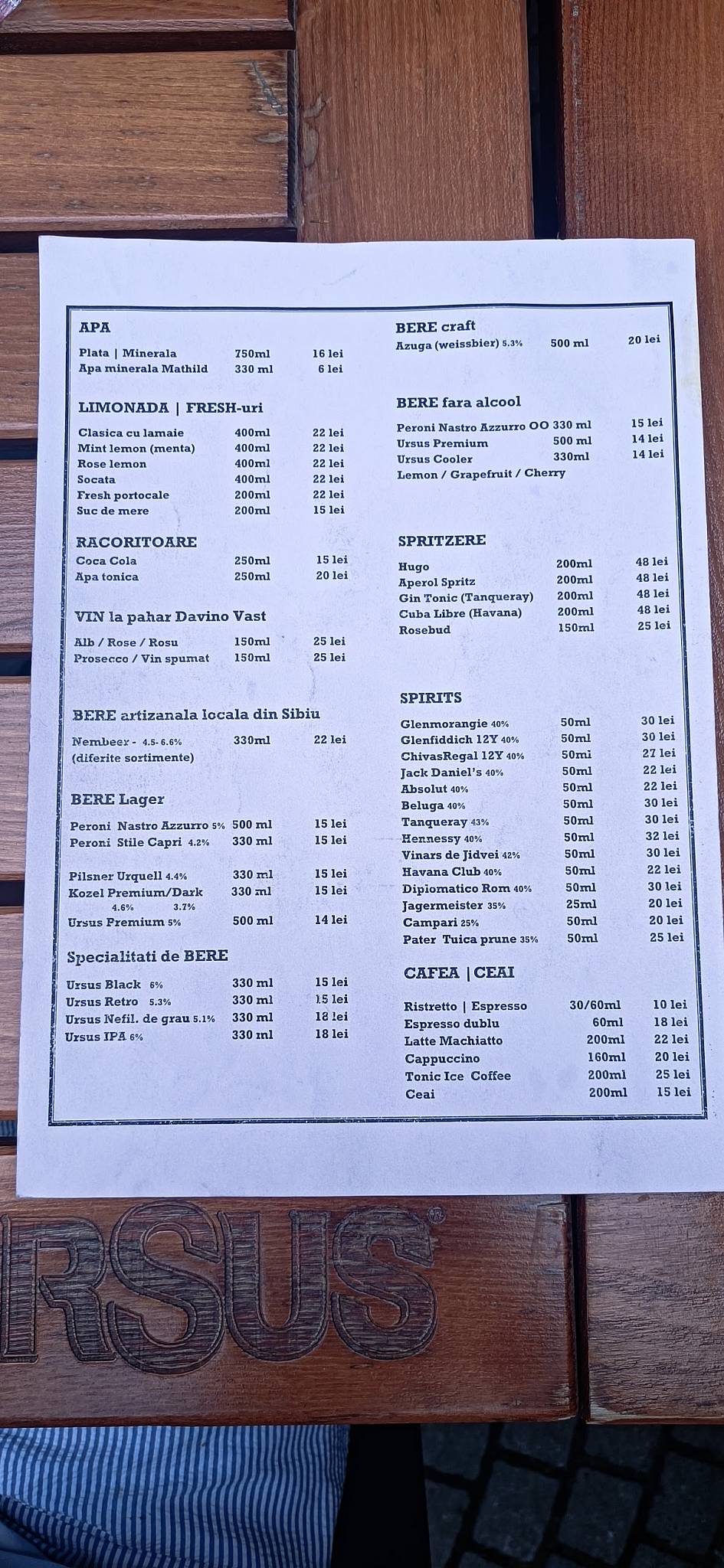 Menu at Jules Home Restaurant, Sibiu