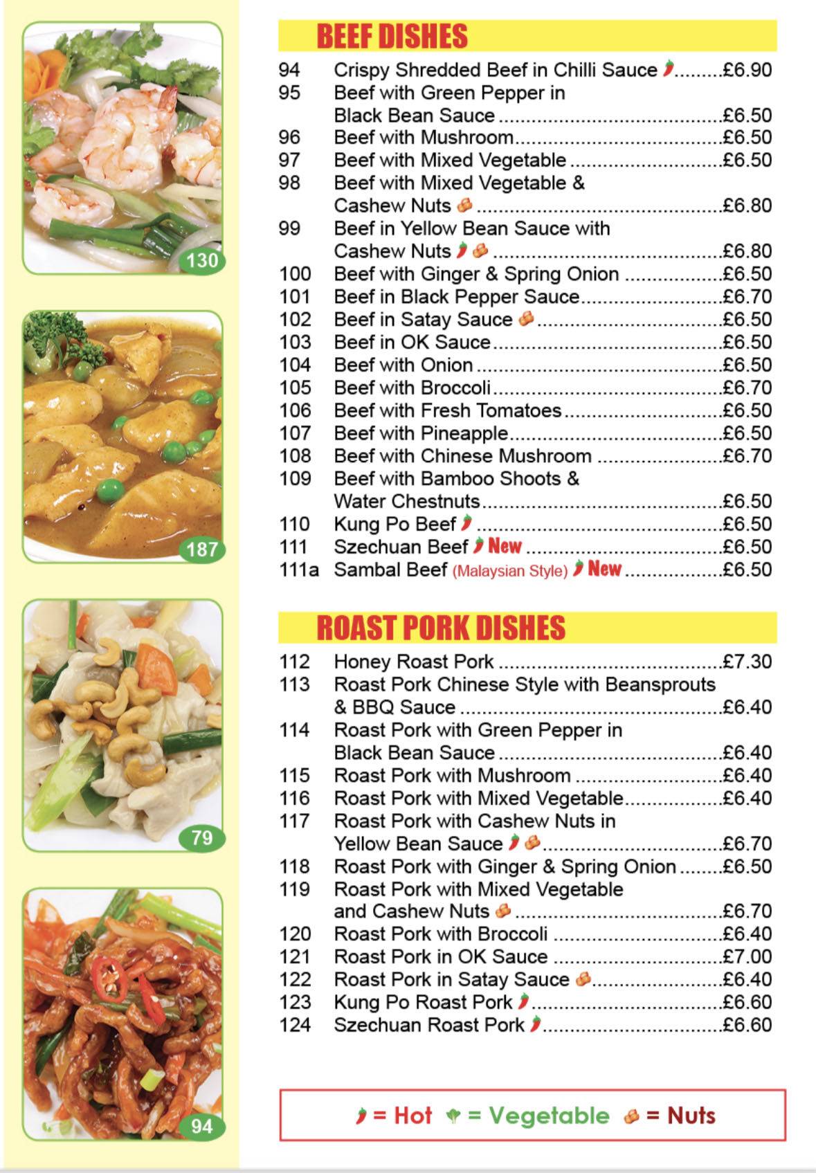 Menu at Jumbo Chinese Takeaway restaurant, Biggleswade