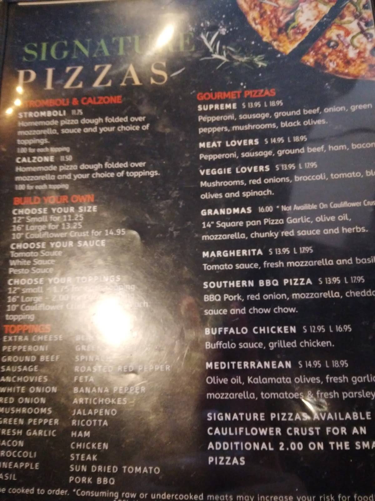 Menu at Junction on 70 pizzeria, Mebane