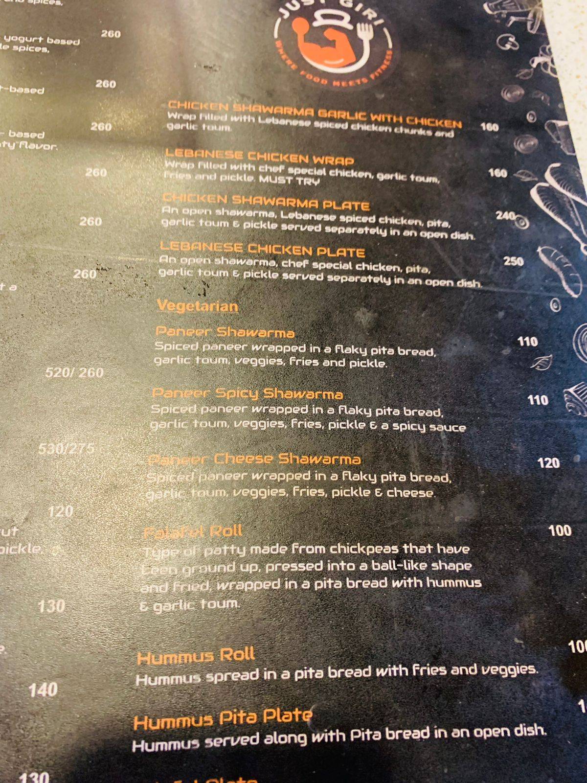 Menu at Just Grill Where Food Meets Fitness, Pimpri-Chinchwad, Kunal ...