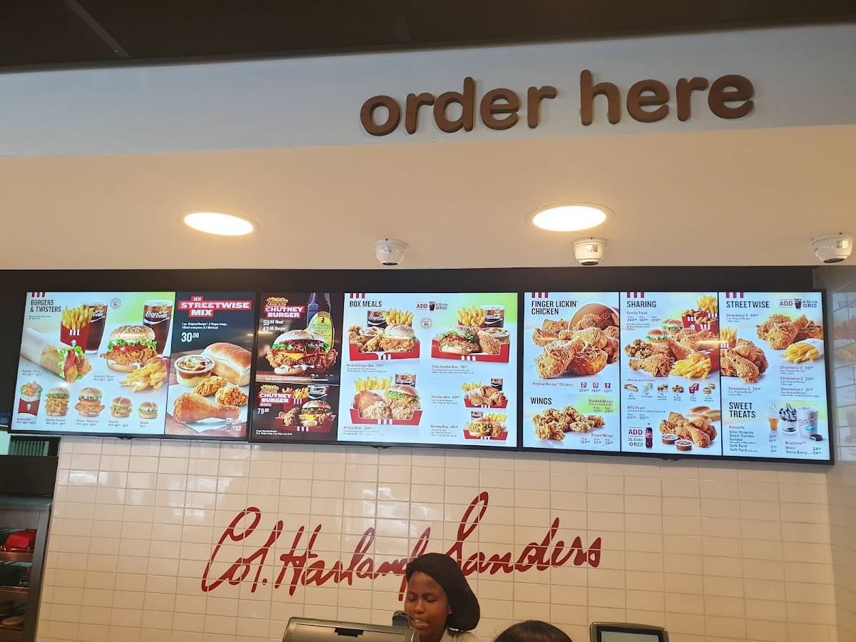 Menu at KFC Chatsworth (Bayview) restaurant, Chatsworth