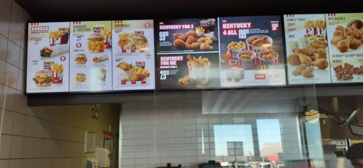 Menu at KFC Strand 2 (Beach Road) restaurant, Cape Town, Shop 3