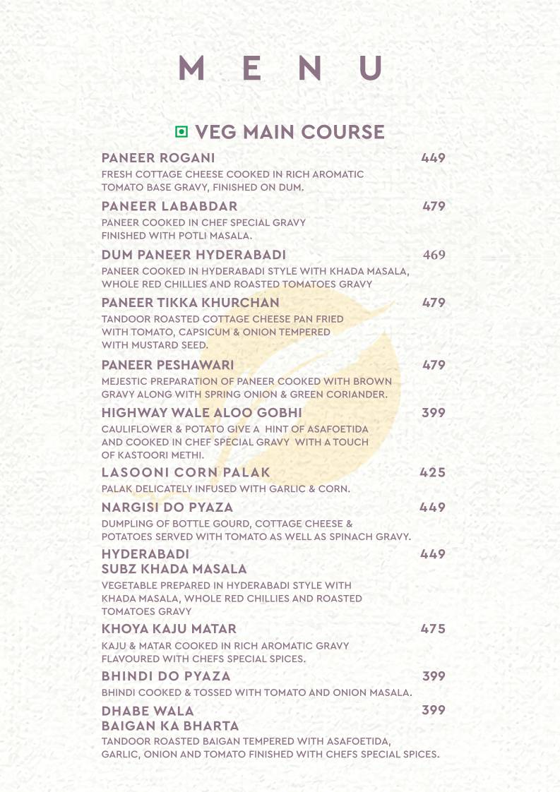 Menu at Kahani - The Indian Kitchen, Indore