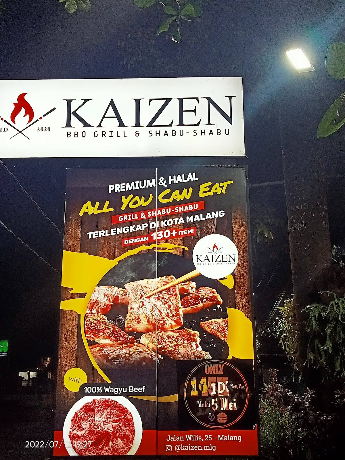 Carta de Kaizen All You Can Eat BBQ Grill & Shabu-Shabu, Malang