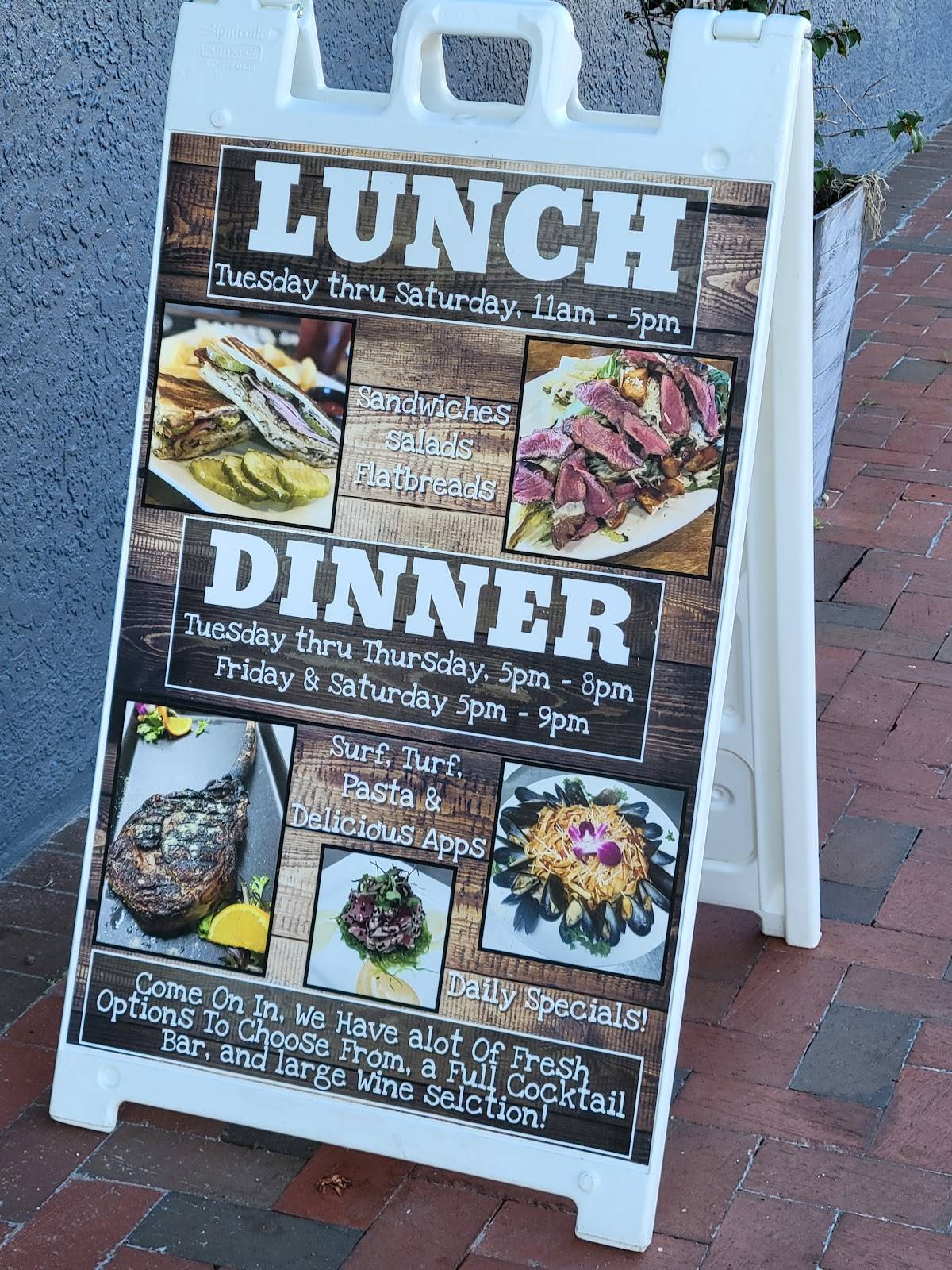 Menu at Kane's Cattle Co. steakhouse, Crystal River